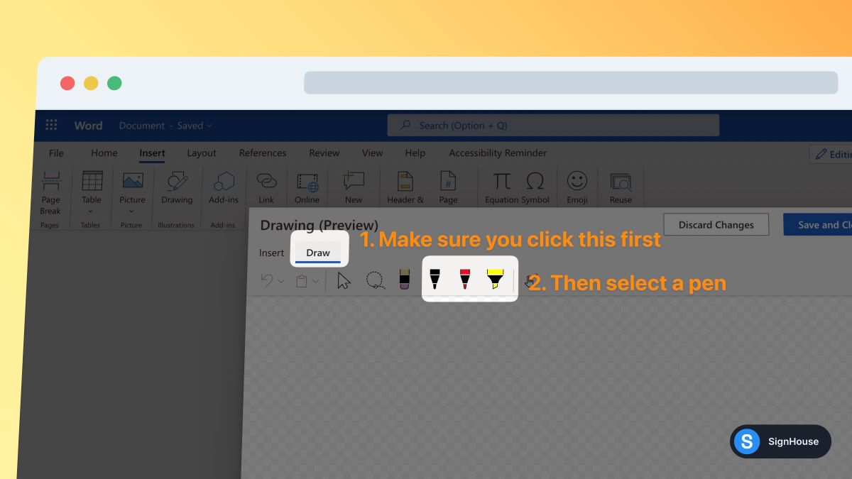 How To Draw Insert Signature In Word Quickest Way SignHouse